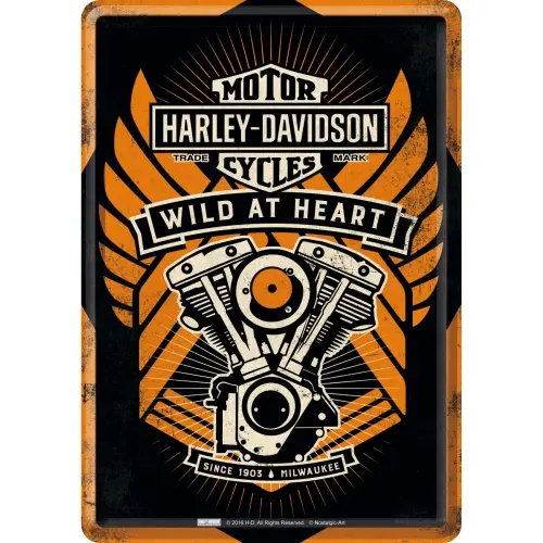 NOSTALGIC ART Metalna razglednica Harley Davidson Wild At Heart