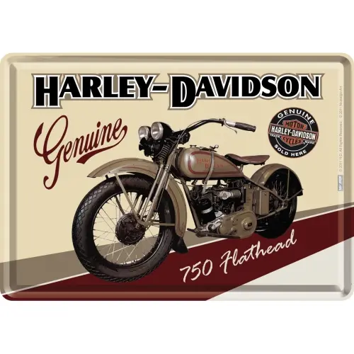 NOSTALGIC ART Metalna razglednica Harley-Davidson Flathead