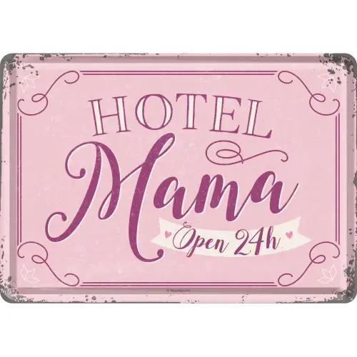 NOSTALGIC ART Metalna razglednica Hotel Mama