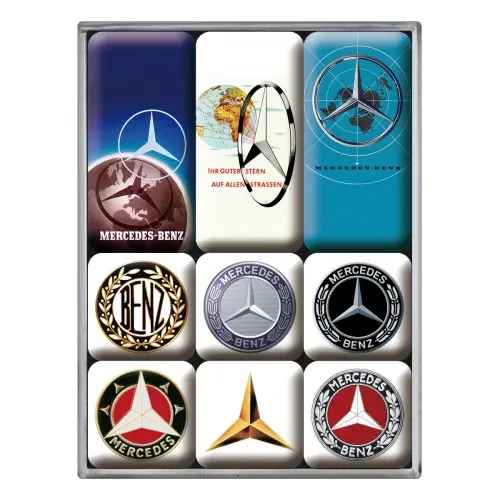 NOSTALGIC ART Set magneta Mercedes - Logo Evolution 9/1
