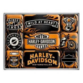 NOSTALGIC ART Set magneta Harley-Davidson Wild At Heart 9/1