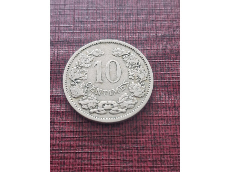 Luxemburg 10 Centimes 1901 R