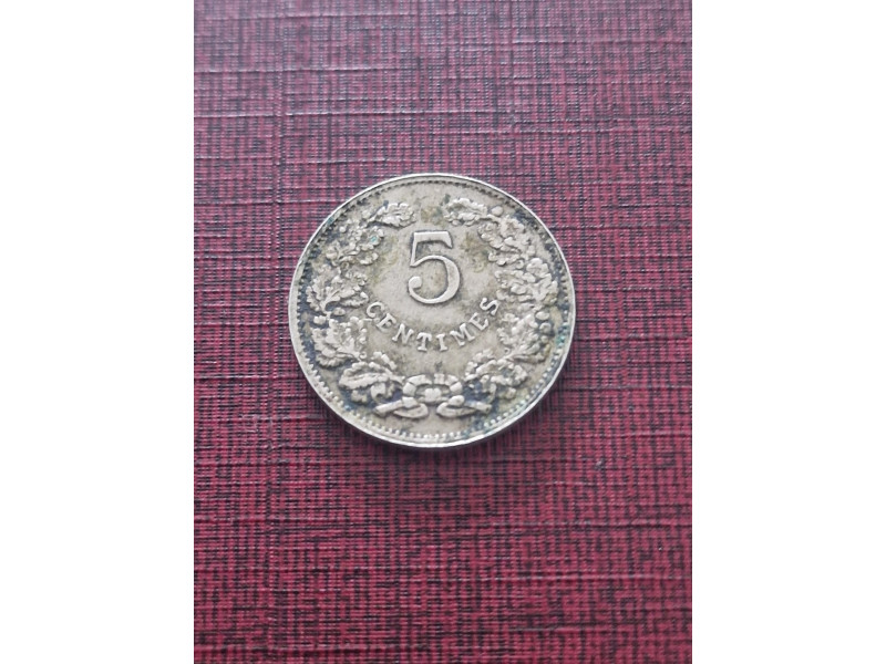 Luxemburg 5 Centimes 1908 R