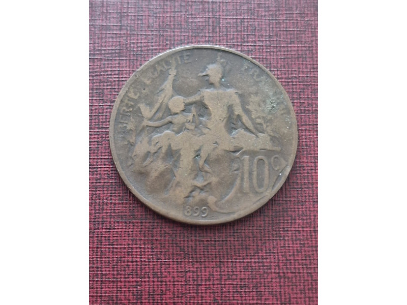 Francuska 10 Centimes 1899