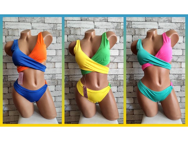 DVOBOJNI BIKINI, 3 BOJE, M, L, XL