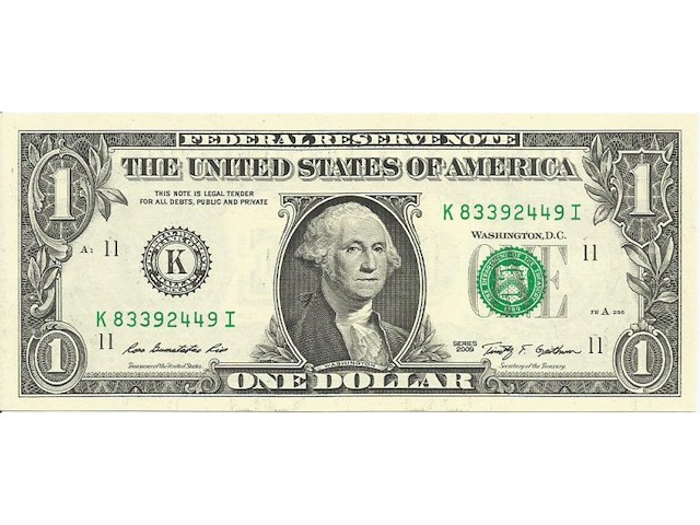 USA 1 dollar 2009. UNC