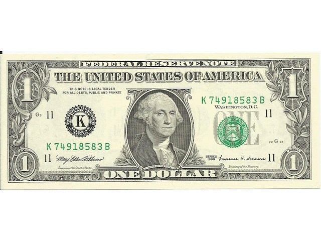 USA 1 dollar 1999. UNC