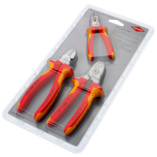 Knipex 00 31 30 BK V02 3-delni električarski set za sečenje