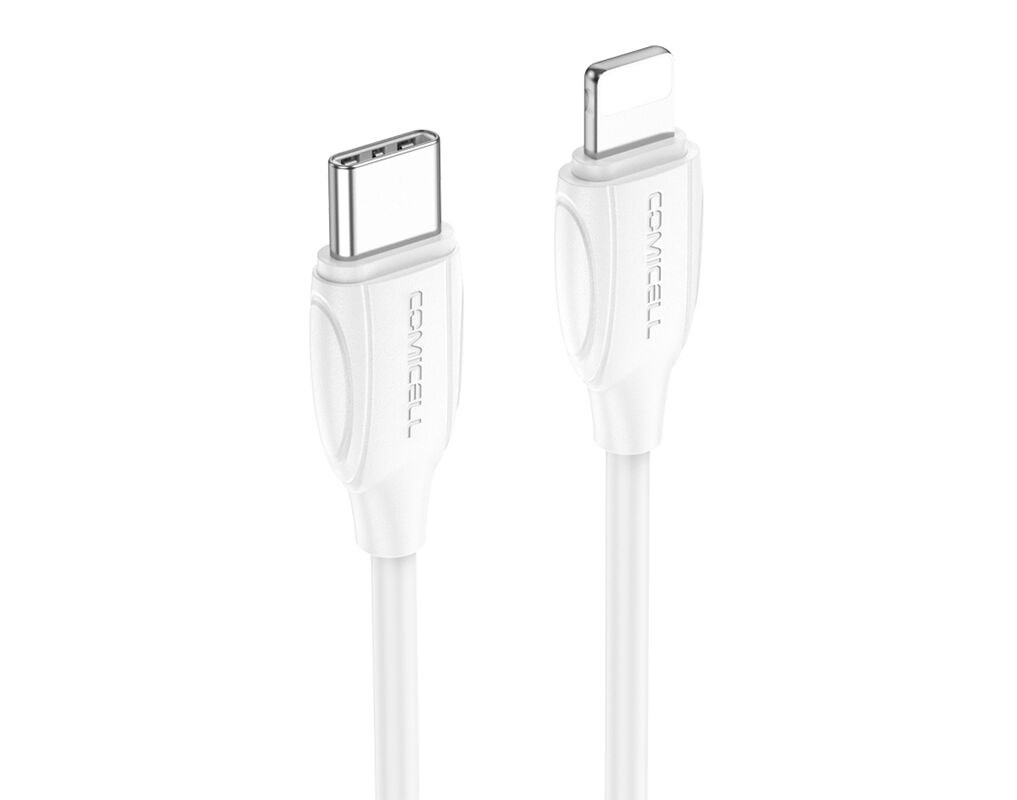 USB data kabl Comicell Superior CO-BX19 Fast 20W 3A Type C na Lightning 2m beli (MS)