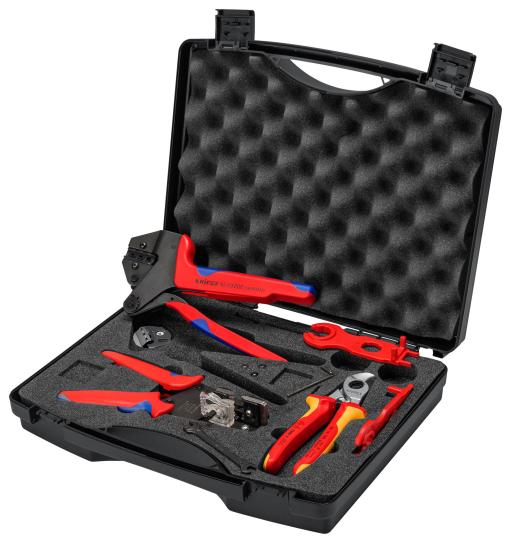 Knipex 97 91 04 V02 7-delni set alata za fotovoltaiku, za konektore za solarne kablove MC4 (Multi-Contact)