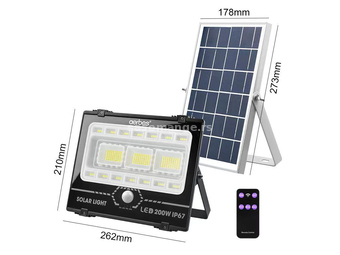 Led reflektor sa solarnim panelom i senzor pokreta 200w