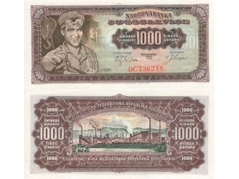 Jugoslavija 1000 Dinara 1963 UNC , P-75