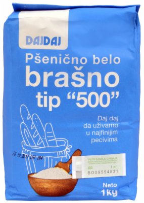 BRAŠNO PŠENIČNO TIP-500 DAJ DAJ 1KG
BRAŠNO PŠENIČNO TIP-500 DAJ DAJ 1KG