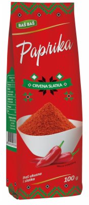 PAPRIKA MLEVENA SLATKA BAŠ BAŠ 100G
PAPRIKA MLEVENA SLATKA BAŠ BAŠ 100G