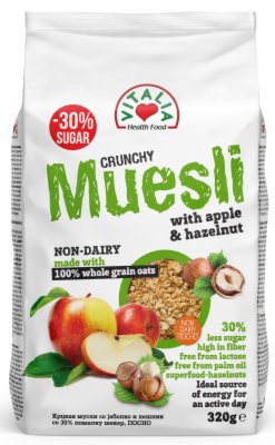 MUSLI CRUNCHY LESNIK I JABUKA 320G VITALIA
MUSLI CRUNCHY LESNIK I JABUKA 320G VITALIA