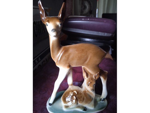 Stara porcelanska figura Bambi, Carl Scheid.Grafenthal