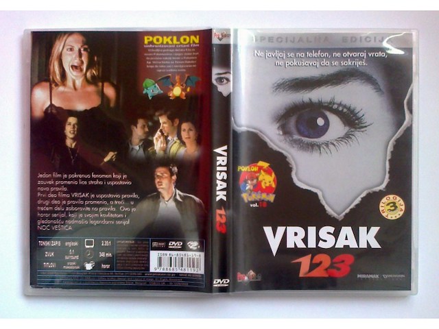 SCREAM (Vrisak) 1,2,3 na 2 x DVD (Specijalna Edicija)