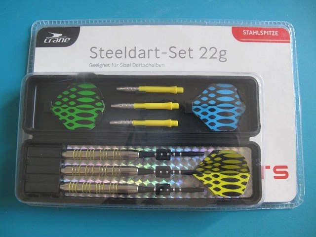 CRANE - strelice za pikado Steeldart-Set - 22 grama