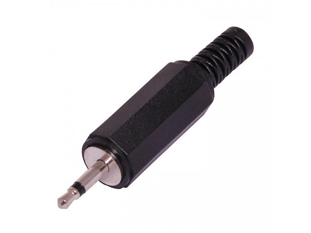 Klink konektor 2.5mm MO M za kabl plastični
