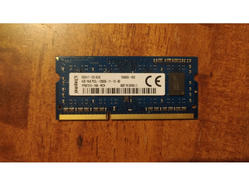 Ram memorija BR4 DDR3 Kingston 4GB , 1600Mhz , PC3L