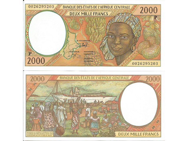 Chad Čad 2000 francs 2000. UNC