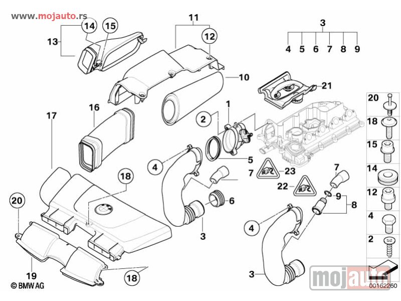 Bmw 5 E39, E61 Gumica Interkulera, NOVO