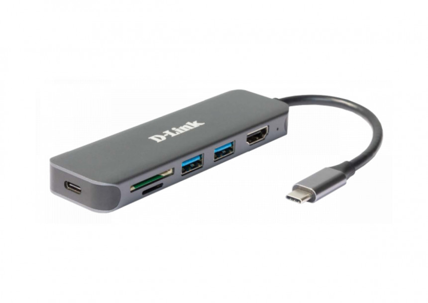 Docking D-Link DUB-2327 6in1 USB-C - HDMI/USB3.0x2/CR/PD