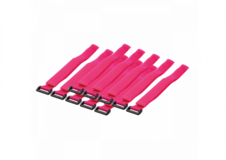 Logilink čičak trakice za vezivanje kablova 500x20mm, 10kom, pink