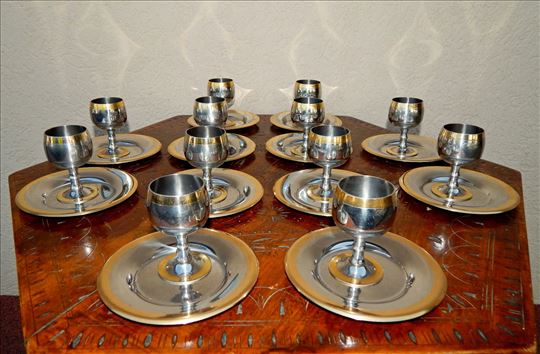 Zepter, komplet od 12 rakijskih čaša sa pozlatom