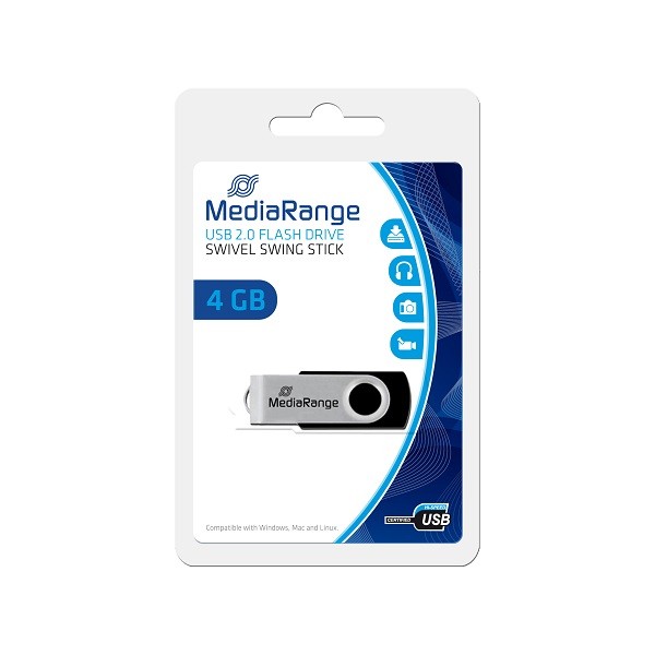 USB FLASH MEMORIJA MEDIARANGE 2.0 4GB FLEXY DRIVE