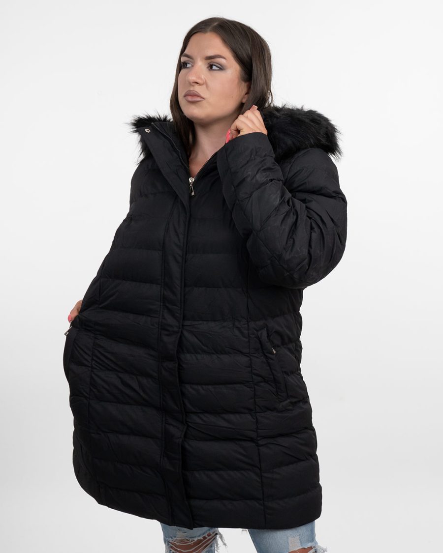 Ženska zimska jakna – Sportska i Casual – C&S-22932-1 – Crna