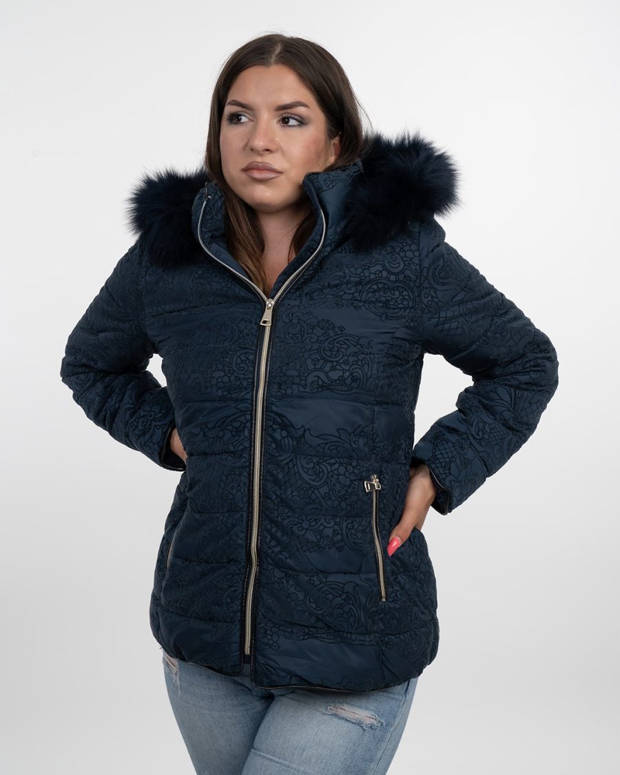 Ženska zimska jakna – Sportska i Casual – FL-1667 – Teget