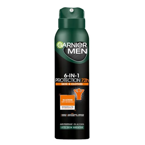 Garnier Men 6u1 protection 72h floral deo sprej 150ml