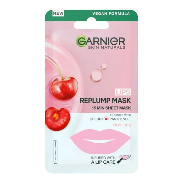Garnier maska za usne u maramici cherry 5g