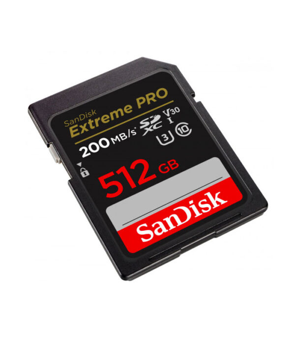 SanDisk Extreme PRO 512GB SDXC 200/140MB/s UHS-I Class 10 V30