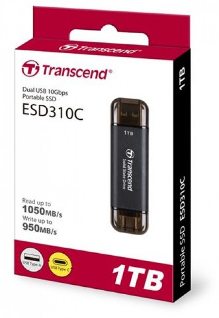 Transcend 1TB Dual USB Ext SSD TS1TESD310C