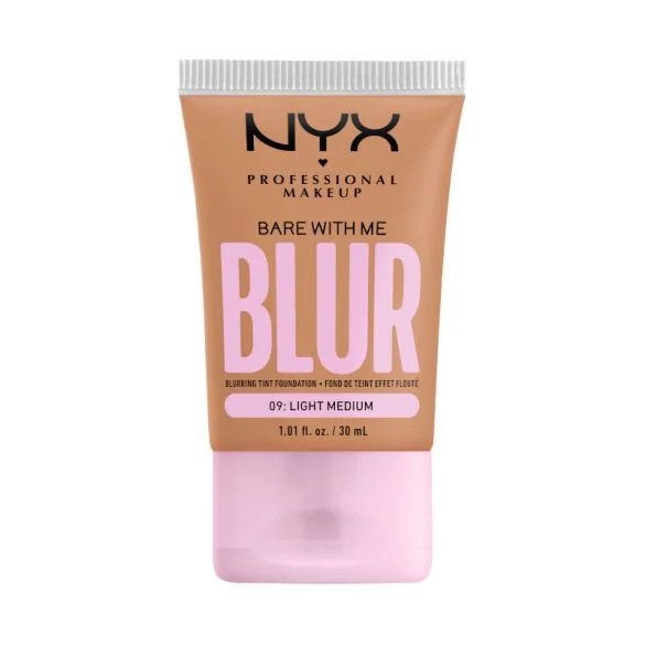 NYX Professional Bare with me blur tint mat tečni puder 09 light medium
