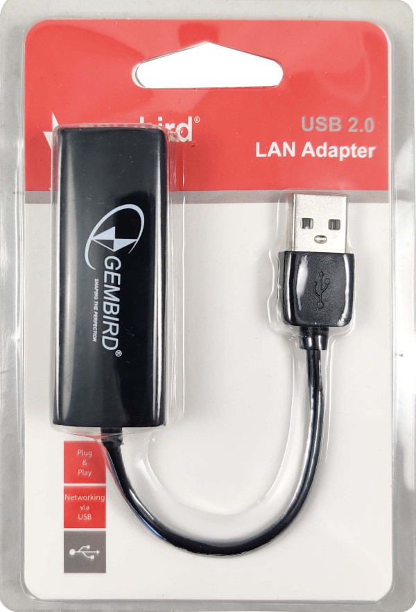 NIC-U6 Gembird USB 2.0 to Fast Ethernet LAN adapter 10/100 white, mrezna kartica