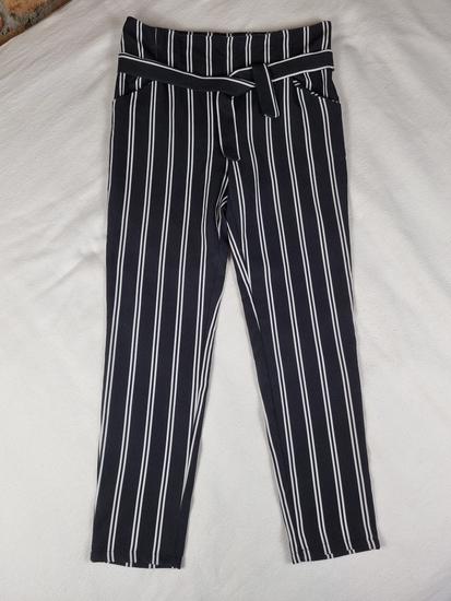 Pantalone na pruge, duboki struk