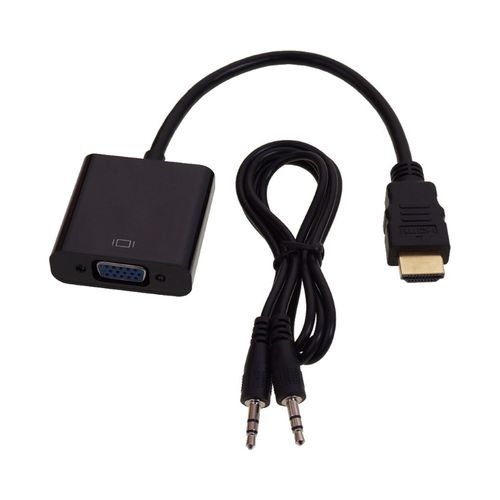 Fast Asia adapter-konvertor HDMI (M) - VGA (F) + audio kabl 3.5mm crni