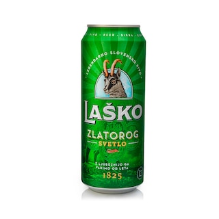 Pivo Zlatorog Lasko limenka 0.5l