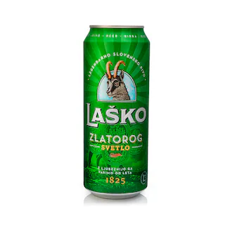 Pivo Zlatorog Lasko limenka 0.5l