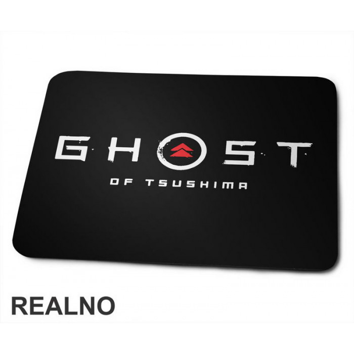 GHOST OF THUSHIMA - WHITE LOGO - GAMES - PODLOGA ZA MIŠ