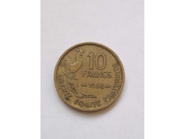 10 Francs 1953.g - Francuska - Petao -