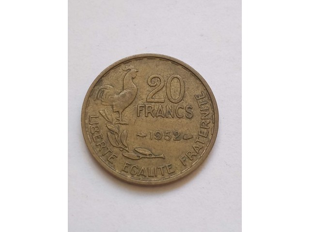 20 Francs 1952.g - Francuska - Petao -