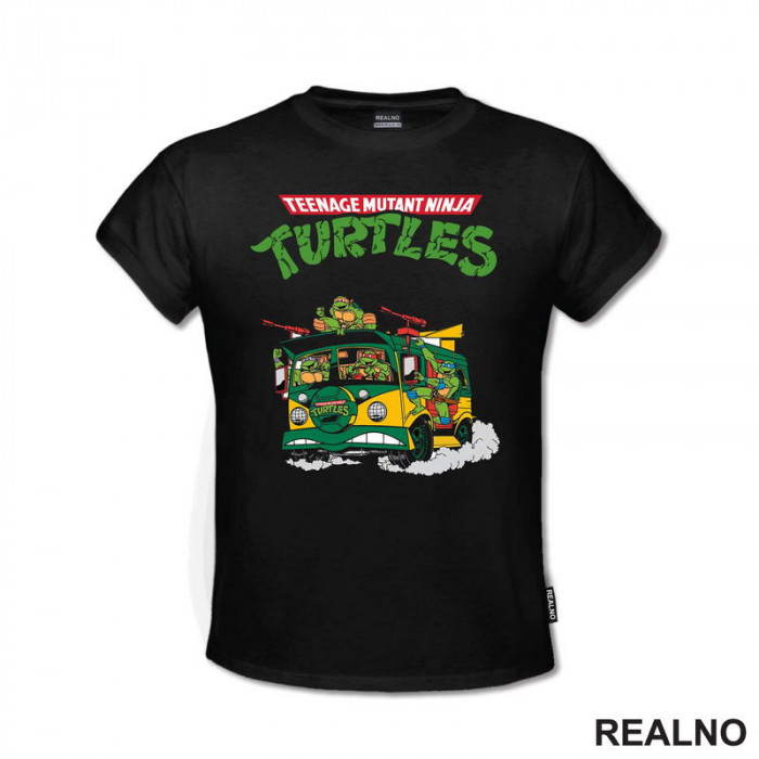 LOGO AND TURTLE VAN - NINDŽA KORNJAČE - MAJICA