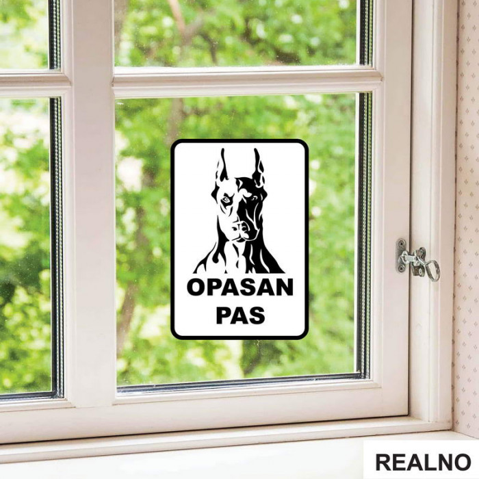 Opasan Pas - Doberman - Nalepnica