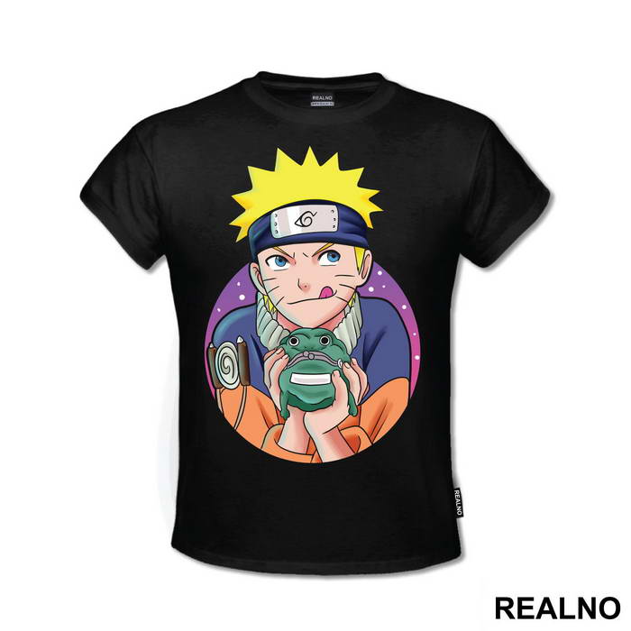 OUTLET - CRNA MUŠKA MAJICA VELIČINE 2XL - NARUTO