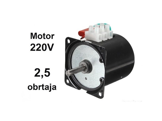 Elektromotor sa reduktorom  - 220V - 2,5 obrtaja - 28W