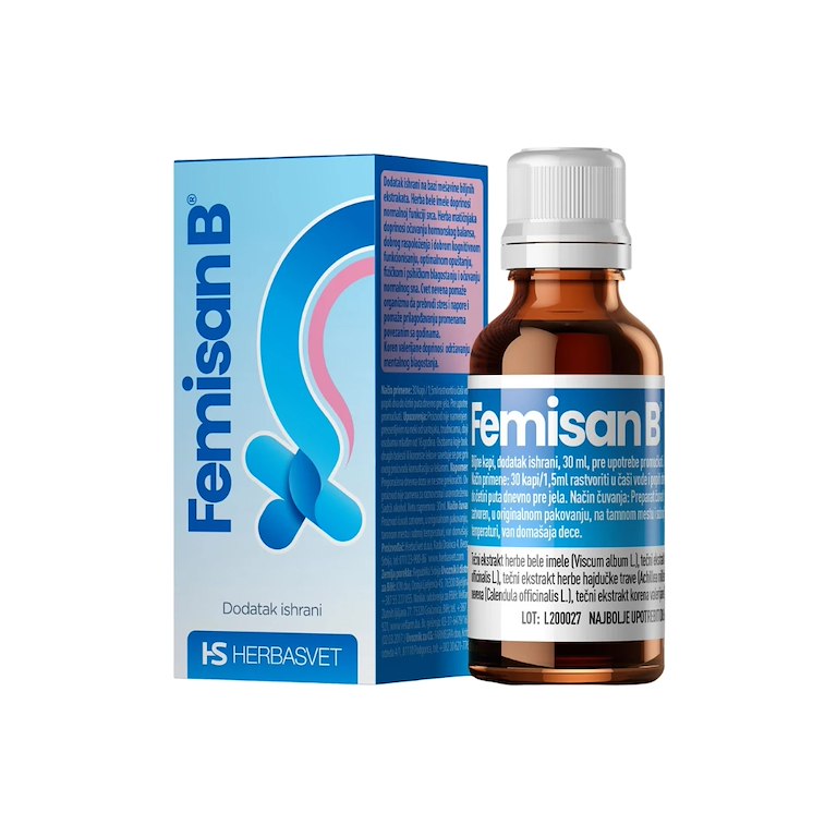 Femisan B® Biljne Kapi kao Pomoć u Menopauzi30 mL